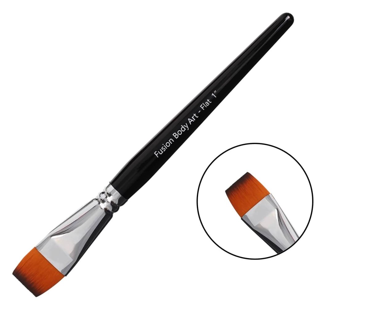 Fusion Body Art | Professional Face Paint Brush - 1 Inch Flat - Fusion ...
