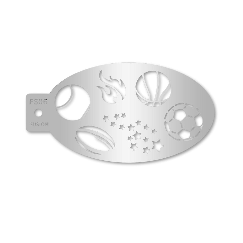 Sport Stars Football Soccer Basketball Face Paint Stencil - FS06 ...